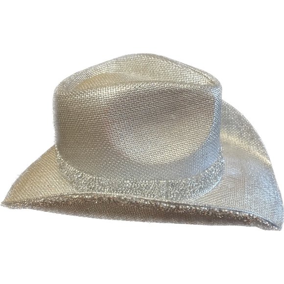 Accessories | Silver Rhinestone Trim Rockstar Cowboy Hat | Poshmark
